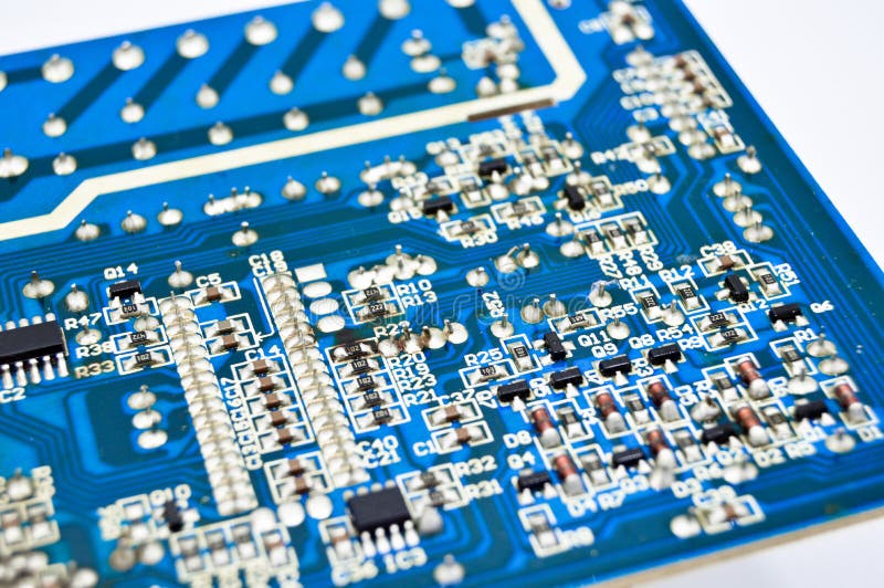 Hi-tech Electronic Circuit Board Detail Background Shot, Banner Mock Up ...