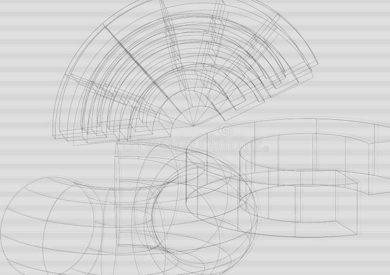 Hi-tech Engineering Drawing Stock Vector - Illustration of color ...