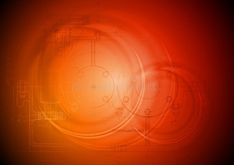 Hi-tech Engineering Drawing Stock Vector - Illustration of color ...