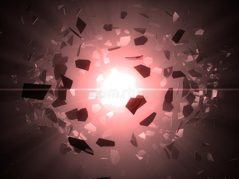 Hi Tech Explosion Effect. 3d Illustration. Stock Illustration ...