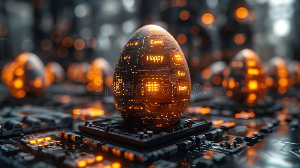 Hi-Tech Festivities: Abstract Easter Decorations with Fiber Optic ...