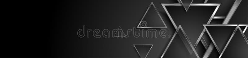 Hi-tech Geometric Abstract Background with Silver Triangles Stock ...