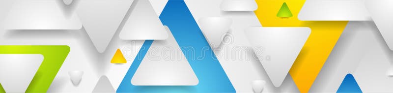 Hi-tech Geometric Abstract Banner with Paper Triangles Stock Vector ...