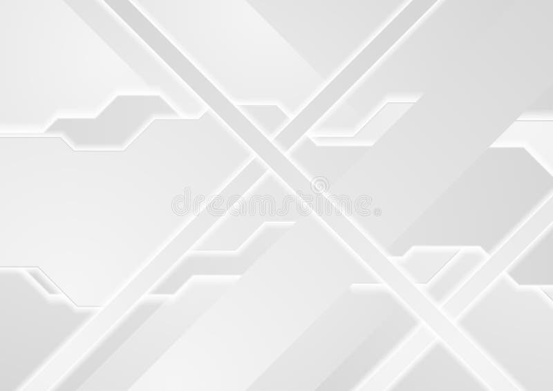 Hi-tech Geometric Abstract Grey Background Stock Vector - Illustration ...