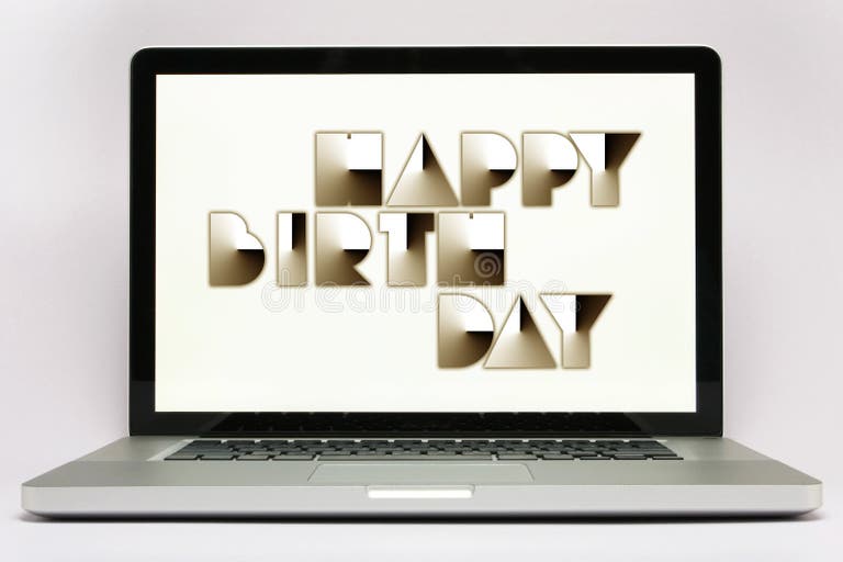 Happy Birthday Computer Screen Stock Illustrations – 777 Happy Birthday ...