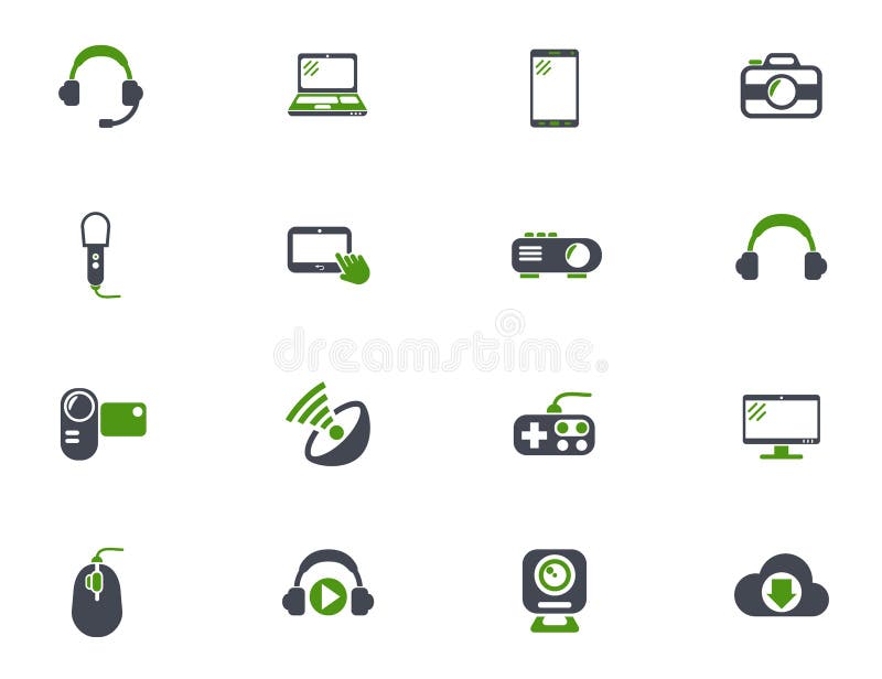 Hi tech icon set stock vector. Illustration of vector - 231701865