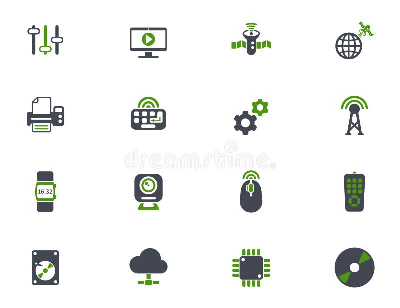 Hi tech icon set stock vector. Illustration of gearwheels - 231701883