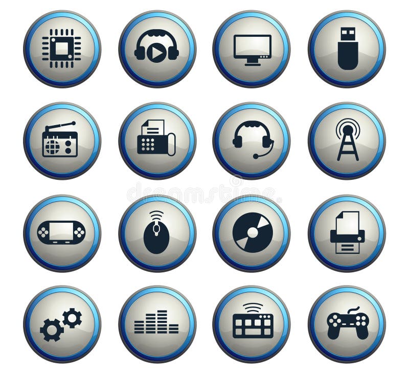 Hi tech icon set stock vector. Illustration of flash - 128178499