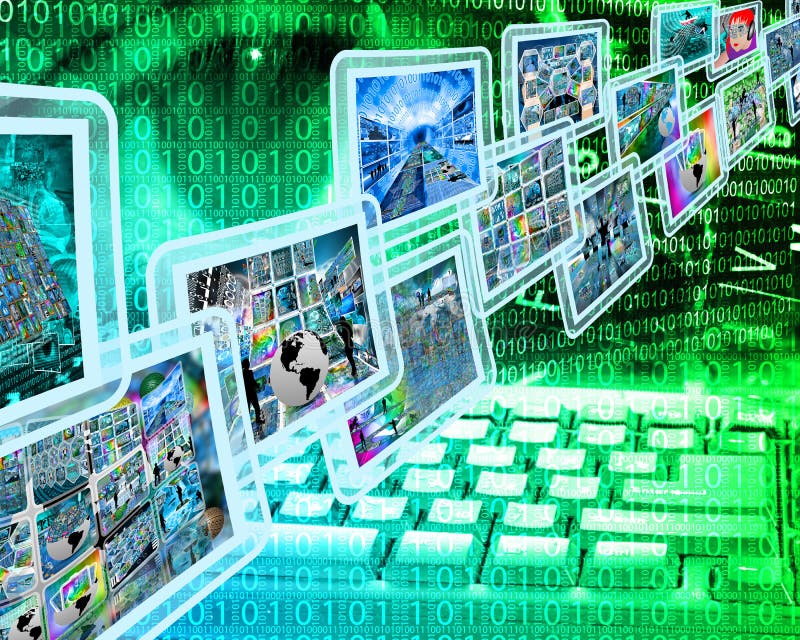 Hi-tech interface stock illustration. Illustration of monitor - 42676697