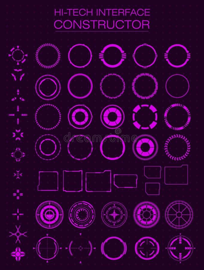Hi-tech Interface Constructor. Design Elements for Hud, User Interface, Animation, Motion Design ...