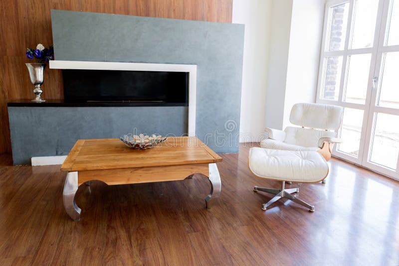 Hi-tech Interior Design Living Room Stock Photo - Image of table, house ...