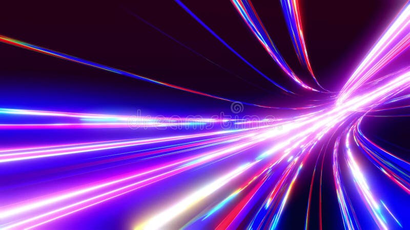 Hi Tech Light Flow. Speed of Light. 3d Vj Loop, Abstract Bg with ...