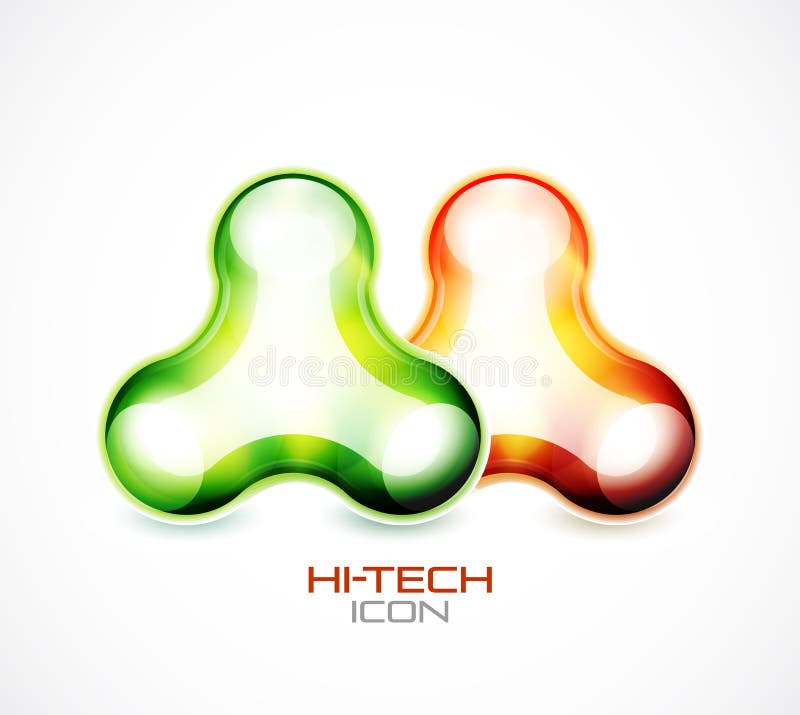 Hi-tech Liquid Abstract Icon Stock Vector - Illustration of realistic ...