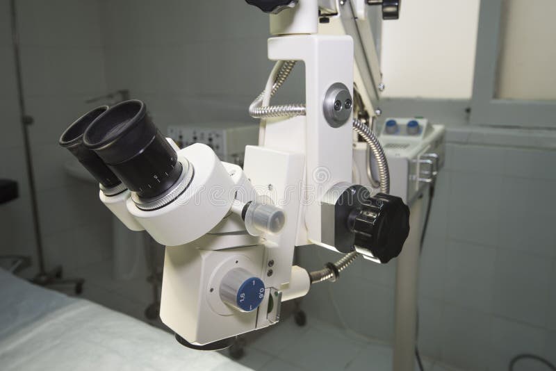 Hi-tech Microscope in an Operating Room Stock Photo - Image of medical ...