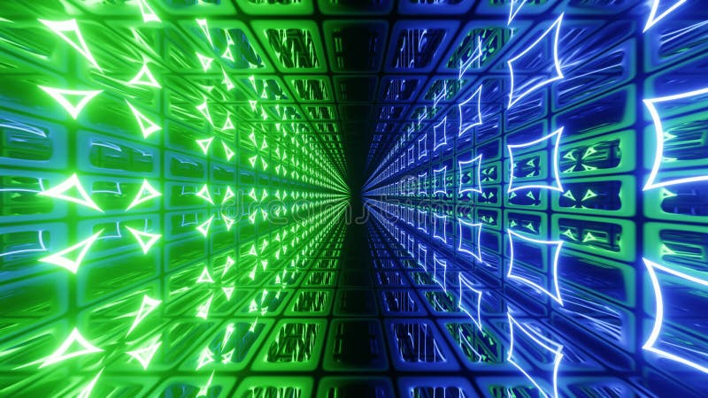 Hi-tech Neon Sci-fi Tunel. Neon Pattern Hi Tech Technology. Trendy Neon ...