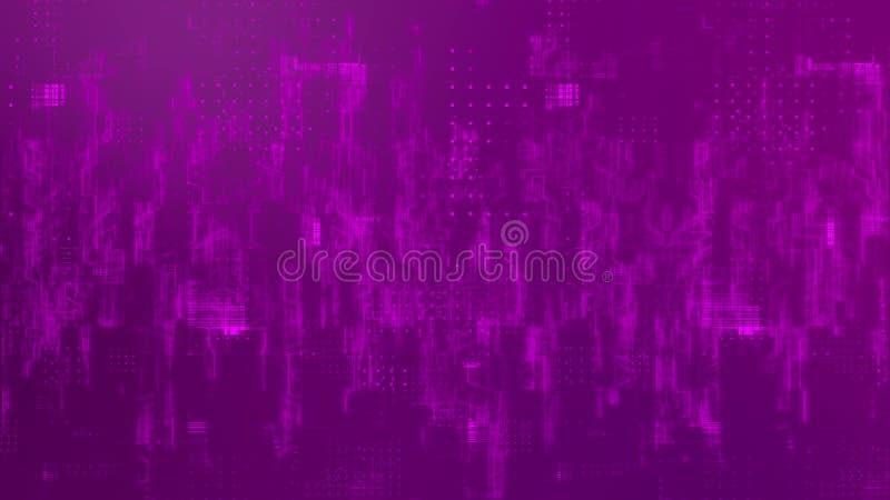 Hi-tech Tech Particles Waves Flowing through Technology Background ...