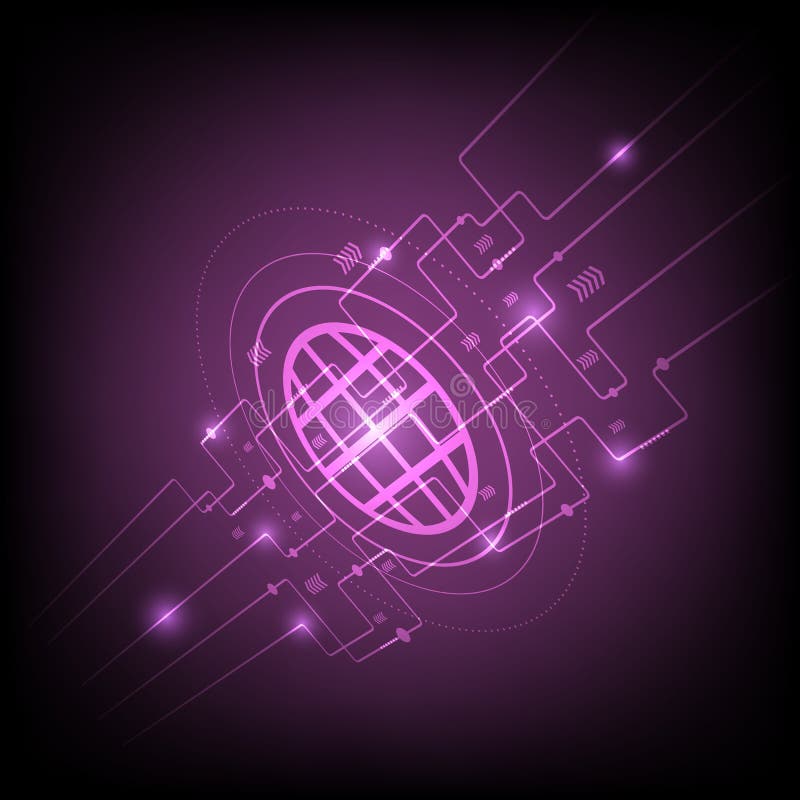 Hi-tech Pink Digital Technology Concept Stock Vector - Illustration of ...