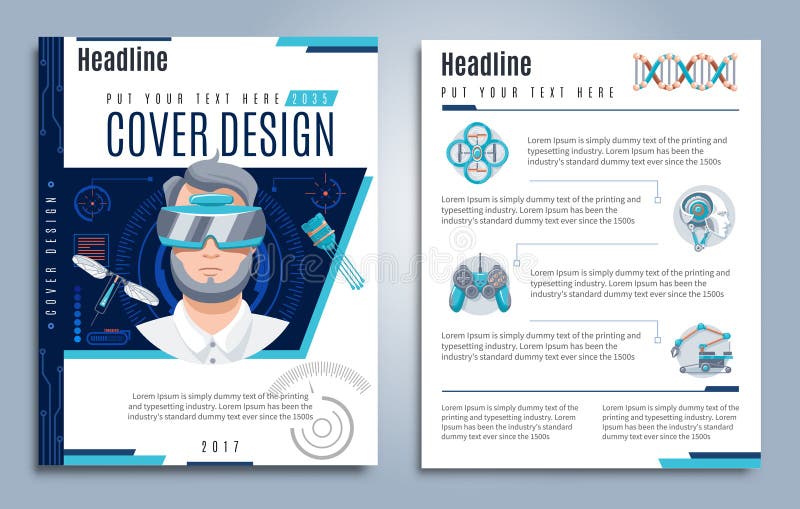 Hi-Tech Presentation Cover Design Stock Vector - Illustration of ...