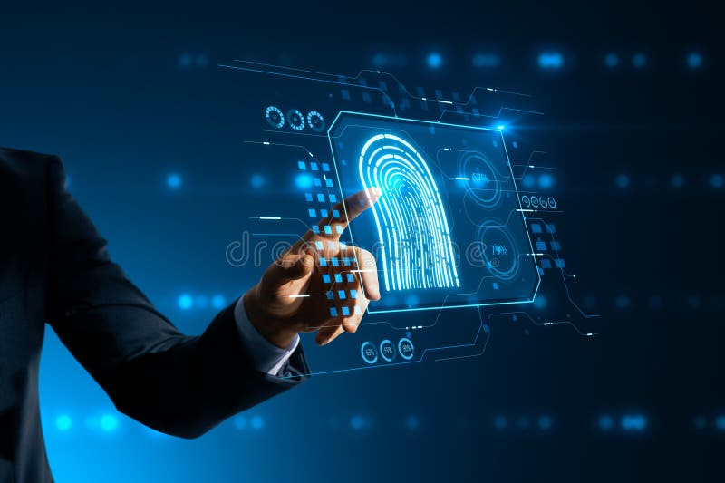 Biometric and Safety Concept with Personal Data of Young Woman and ...