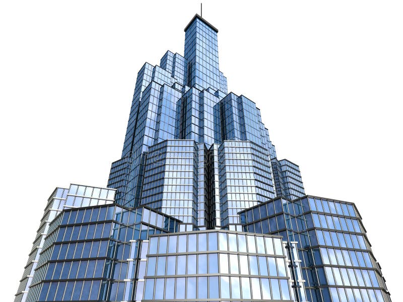 Hi-tech skyscraper stock illustration. Illustration of component - 31183903