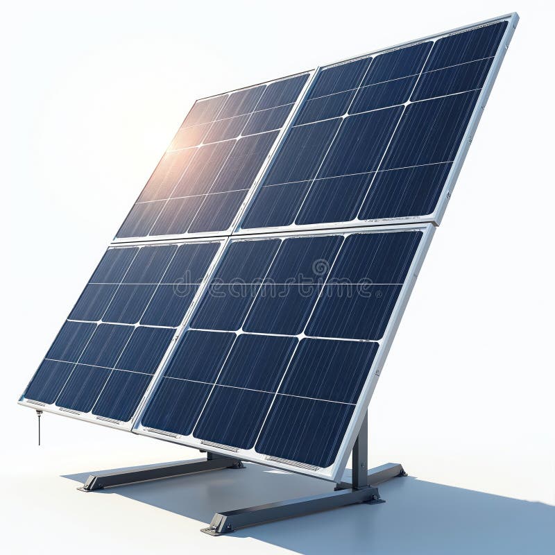 Hi-tech Solar Panel Converts Sunlight To Electric Power. Sustainable ...