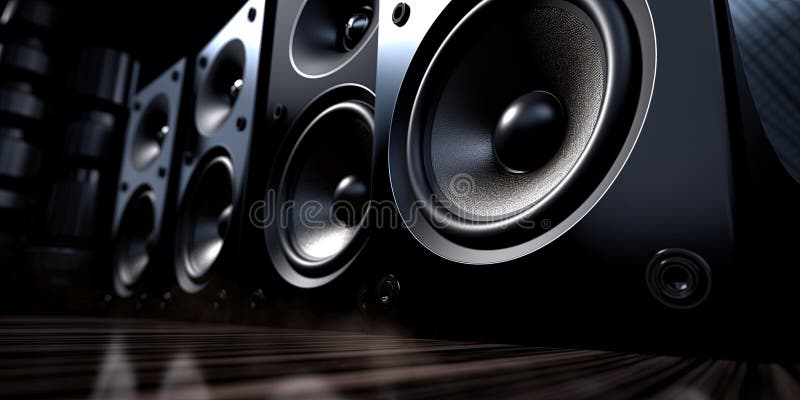 Hi-tech Speakers. Sound and Audio Equipment. Generative Ai Stock Photo ...