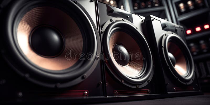 Hi-tech Speakers. Sound and Audio Equipment. Generative Ai Stock Image ...