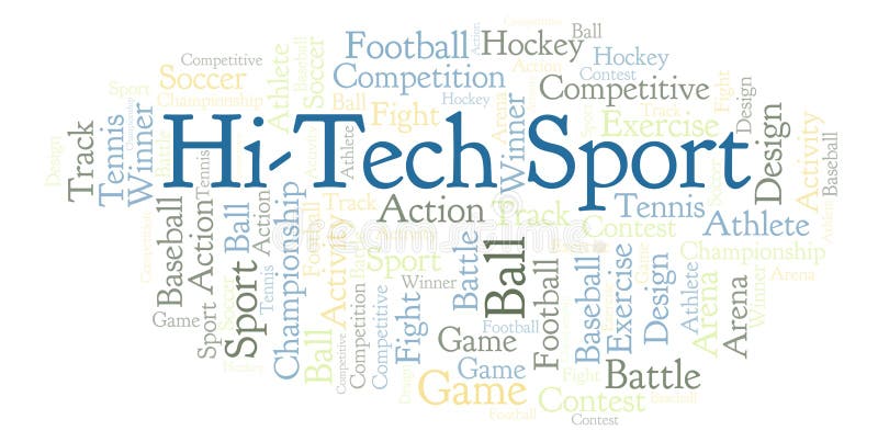 Hi-Tech Sport word cloud stock illustration. Illustration of word ...