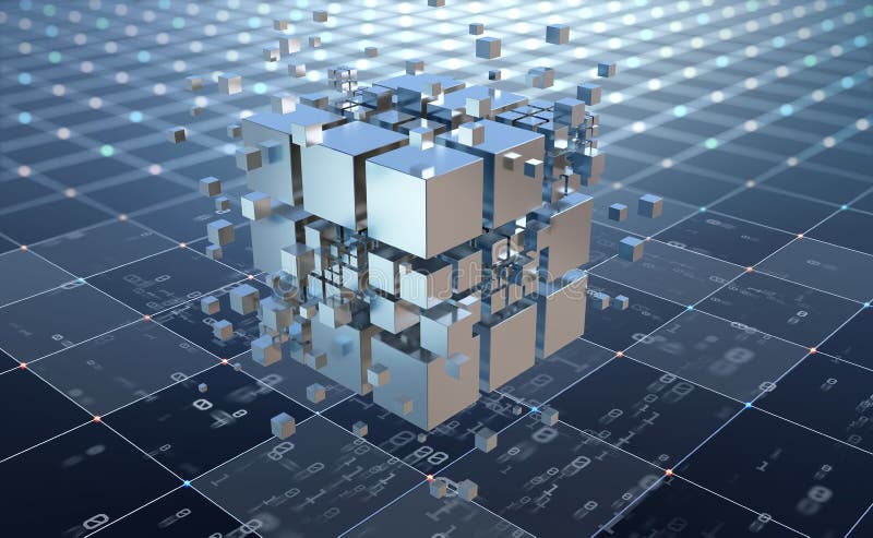 AI Concept. Artificial Intelligence, Futuristic Processor in Cyberspace Stock Illustration ...