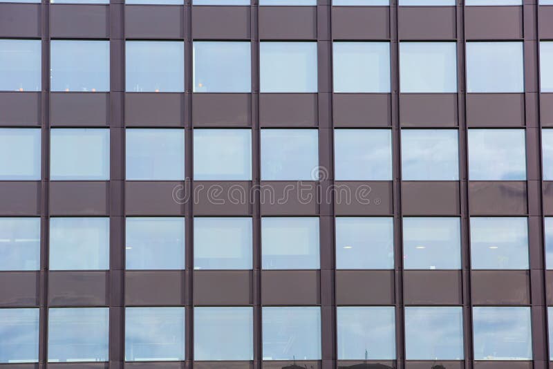 Hi-tech Square Windows Pattern. Modern Architecture in Business Center ...