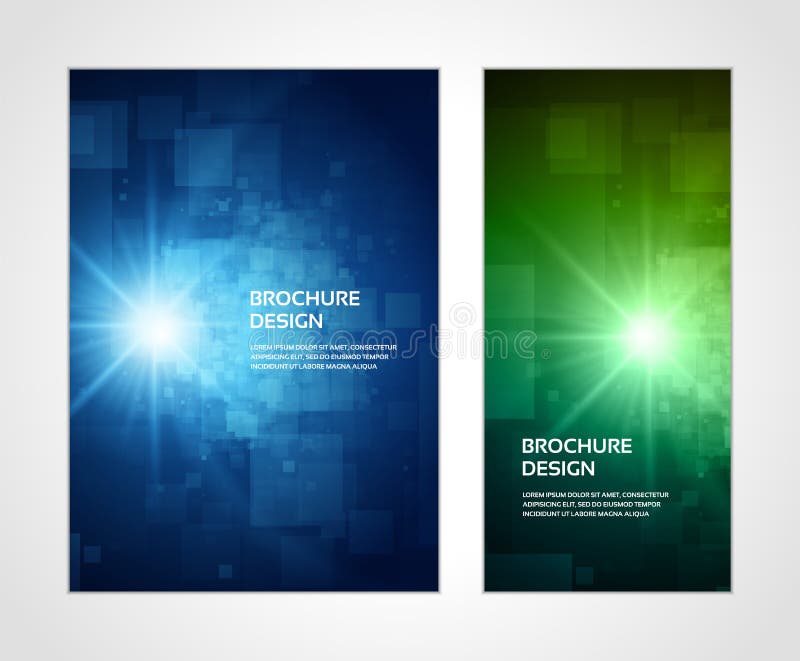 Hi Tech Squared Cubes Flow Star Flash Explosion Brochure Booklet Cover ...