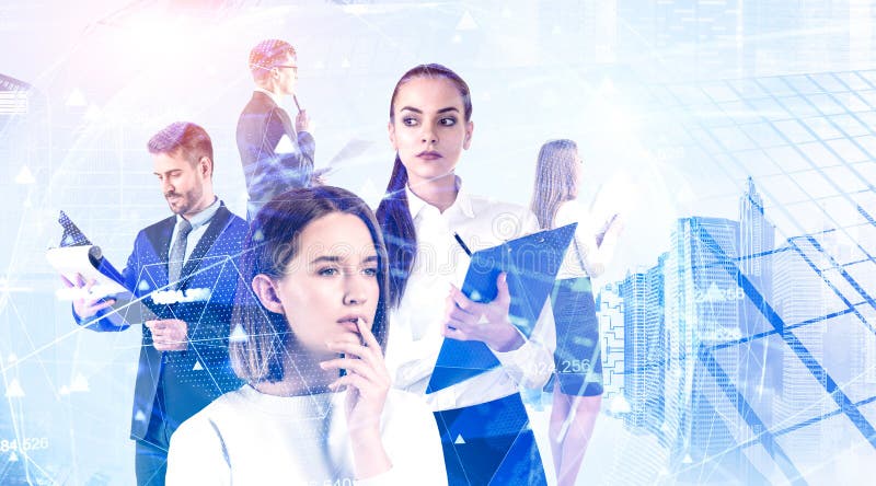 Hi Tech Startup and Cloud Computer Interface Stock Image - Image of ...