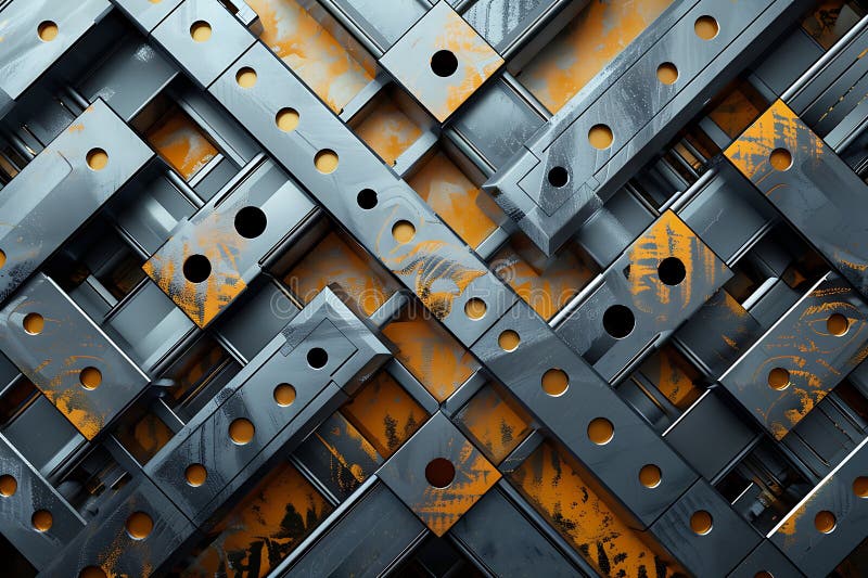 Hi Tech Steel Security Wall Advanced Technology Stock Illustration ...