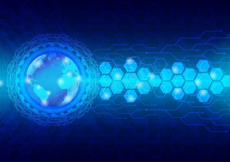 Hi-tech Technology Concept, Abstract Background. Stock Illustration ...