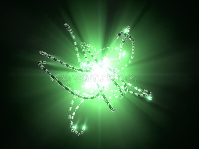 Light Source and Connected Lines. Vector Illustration Stock Vector ...