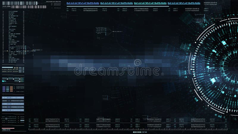 Hi-tech User Interface Head Up Display for Background Computer Desktop Screen Display. Hi-Tech ...