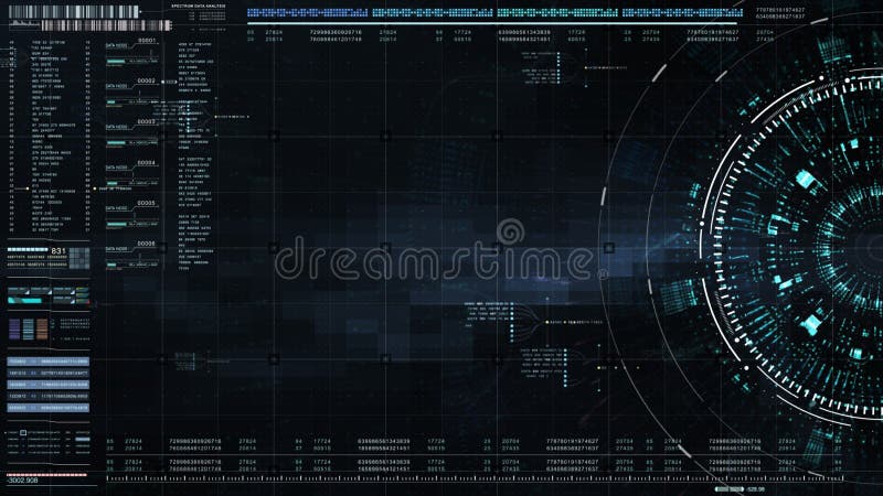 Hi-tech User Interface Head Up Display with Digital Data Information Stock Illustration ...