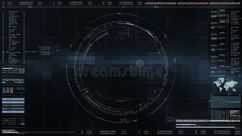 Hi-tech User Interface Head Up Display with Digital Data Information Stock Illustration ...