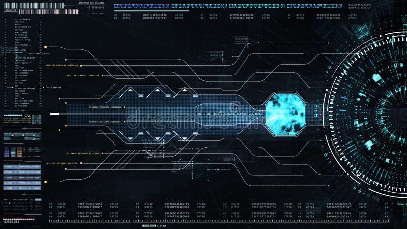 Hi-tech User Interface Head Up Display with Digital Data Information ...