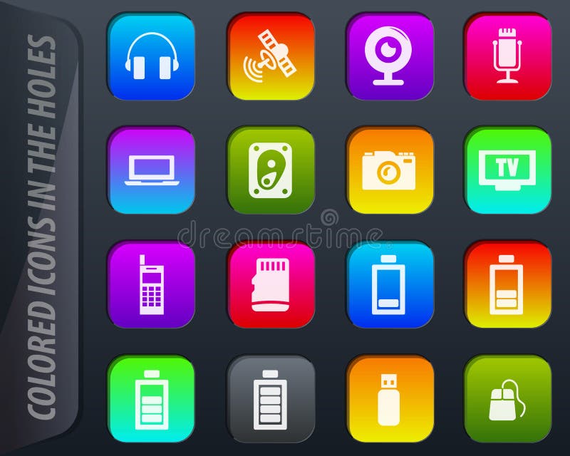 Hi tech icons set stock vector. Illustration of isolated - 134409006 Hi tech icons set stock vector. Illustration of isolated - 134409006