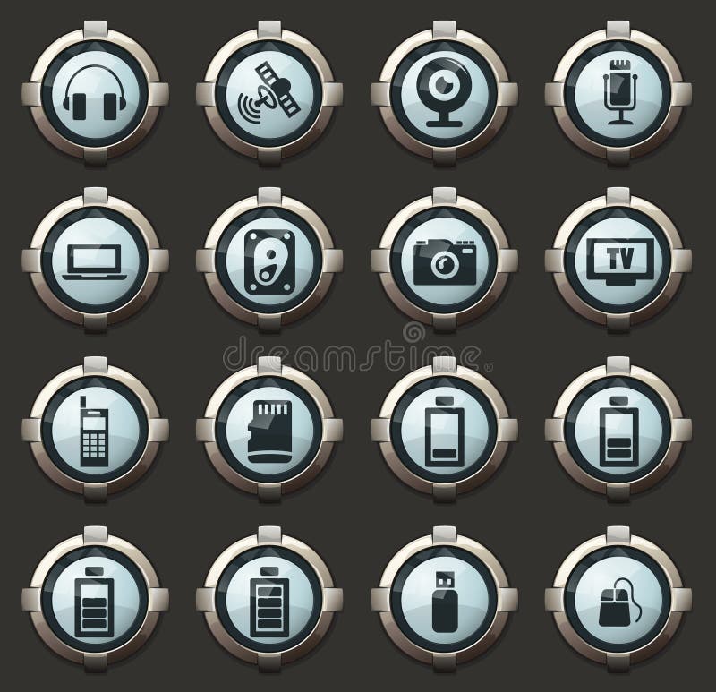 Hi tech icons set stock vector. Illustration of button - 134984067 Hi tech icons set stock vector. Illustration of button - 134984067