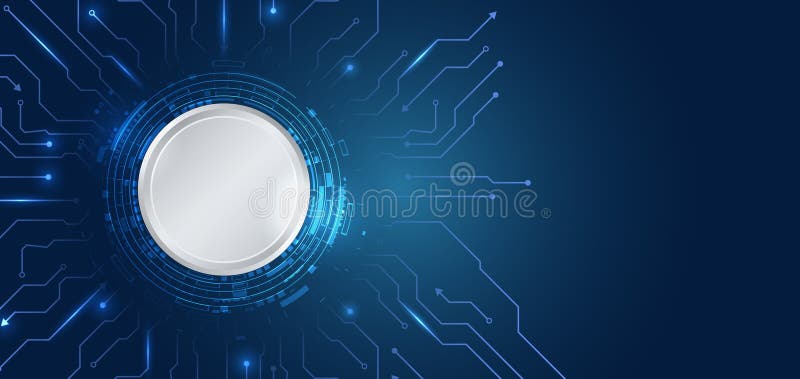 Hi-tech Vector Illustration with Various Technology Elements. Abstract ...