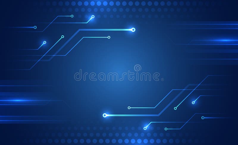 Hi-tech Vector Illustration with Various Technology Elements. Abstract ...