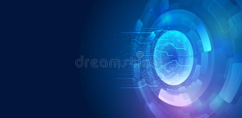 Hi-tech Vector Illustration with Various Technology Elements. Abstract ...