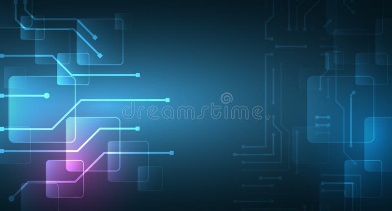 Hi-tech Vector Illustration with Various Technology Elements. Abstract ...