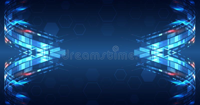 Hi-tech Vector Illustration with Various Technology Elements. Abstract ...