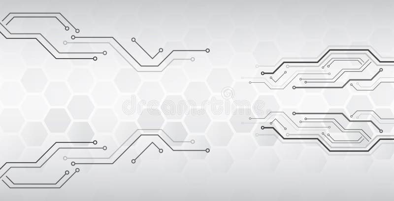 Hi-tech Vector Illustration with Various Technology Elements. Abstract ...