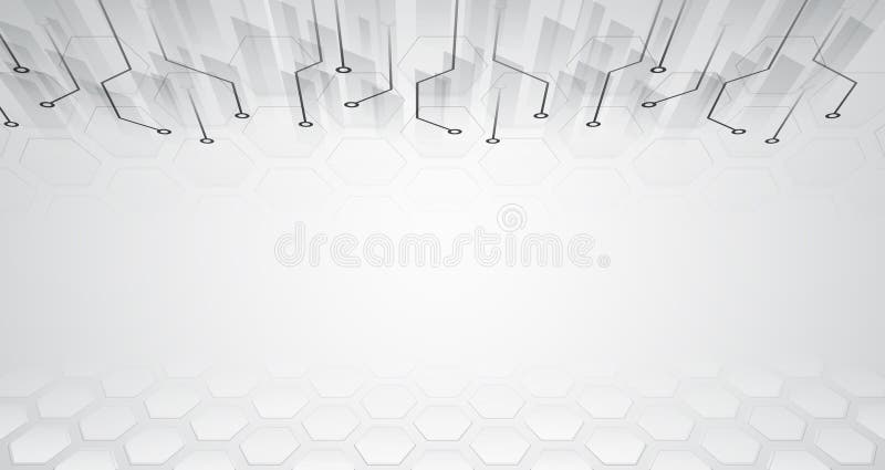 Hi-tech Vector Illustration with Various Technology Elements. Abstract ...