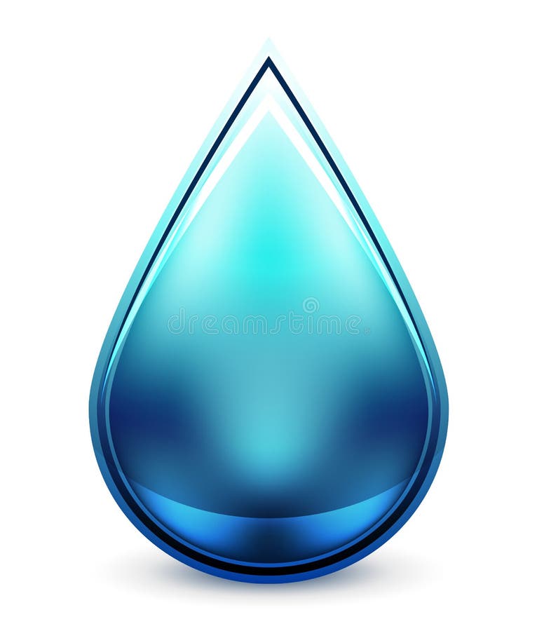 Hi-tech water drop icon stock illustration. Illustration of fresh ...