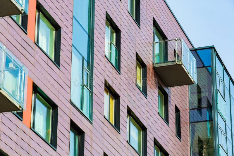 Hi-tech Windows Exterior. Modern Architecture Pattern Stock Photo ...